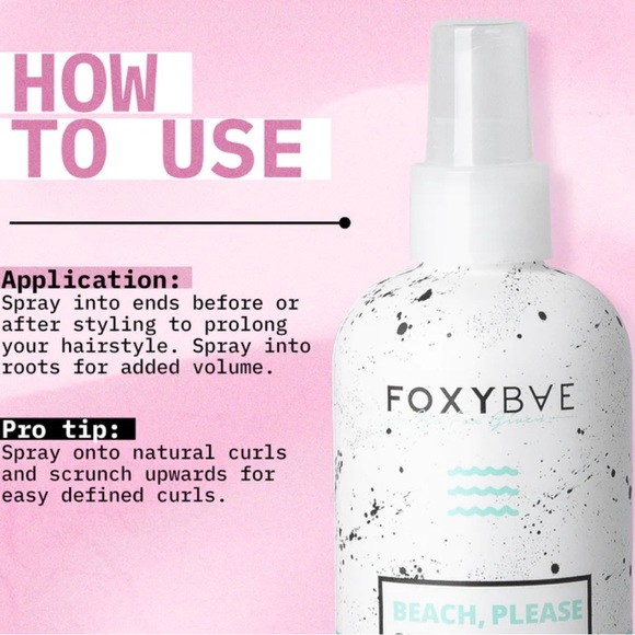 foxybae | Hair | Foxybae Beach Please Sea Salt Texturizing Spray | Poshmark
